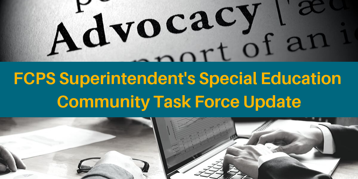 Special Education Task Force Update – 10/18/19 – Fairfax County Special Education PTA